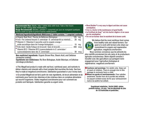 MegaFood Blood Builder 90 tablets